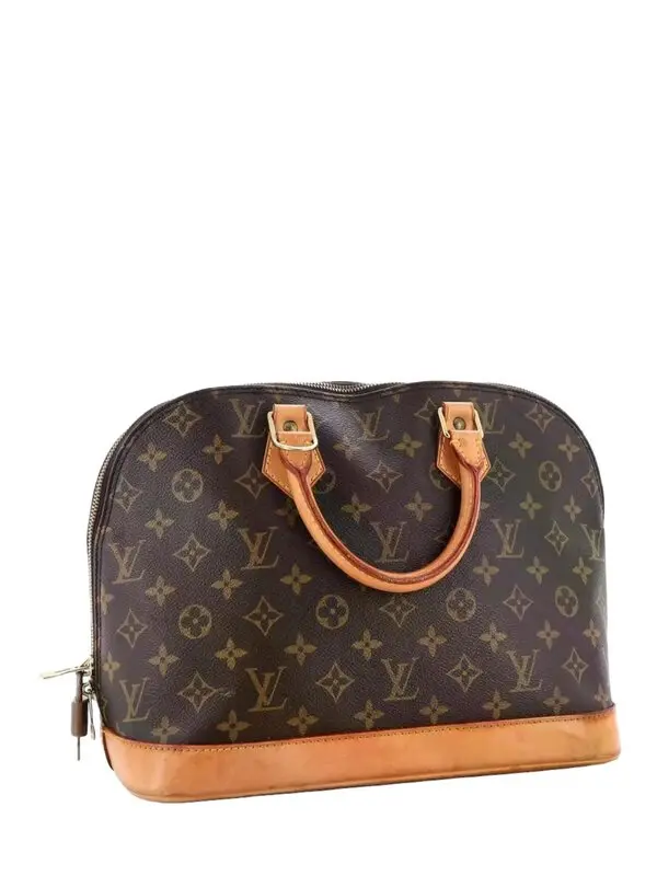 LOUIS VUITTON Vintage Alma Handbag Monogram Canvas Pm Satchel - Brown