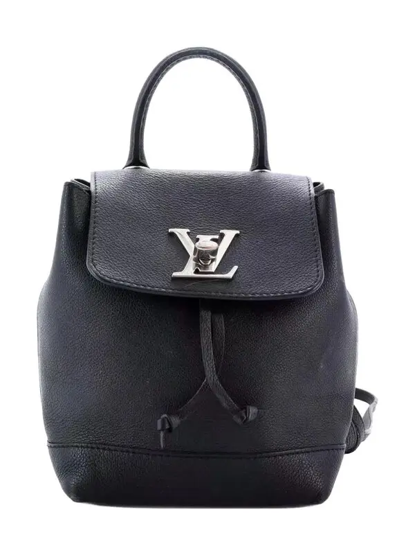 LOUIS VUITTON Lockme Leather Backpack - Black
