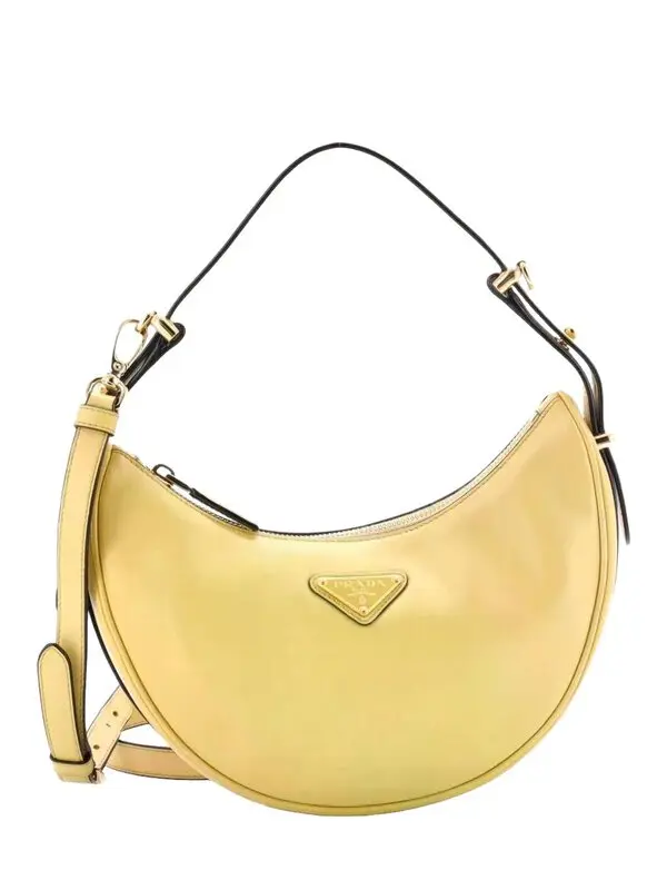Prada Arque Half Moon Small Hobo Bag - Yellow