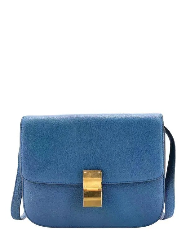 Celine Classic Box Bag Grainy Leather Medium - Blue