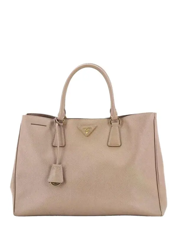 Prada Lux Open Saffiano Leather Large Tote Bag - Neutrals