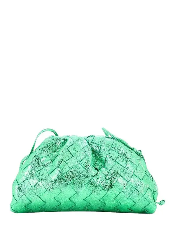 Bottega Veneta The Pouch Intrecciato Nappa Mini Crossbody Bag - Green