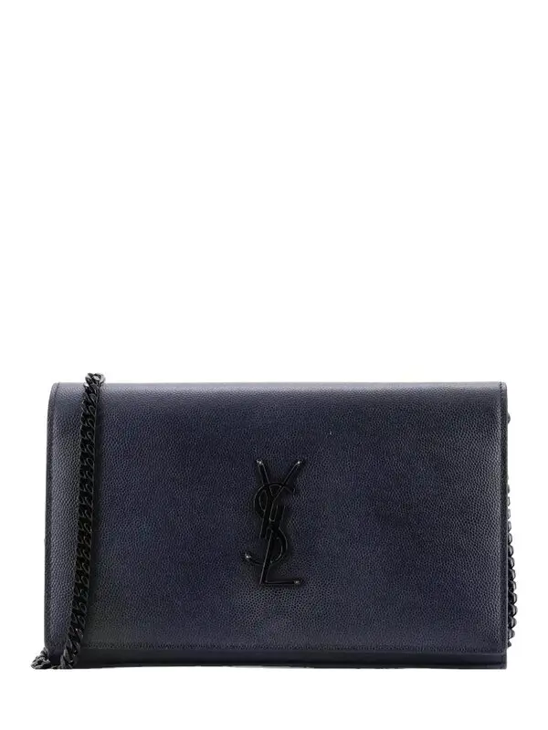 Saint Laurent Classic Monogram Wallet On Chain Crossbody Bag - Blue
