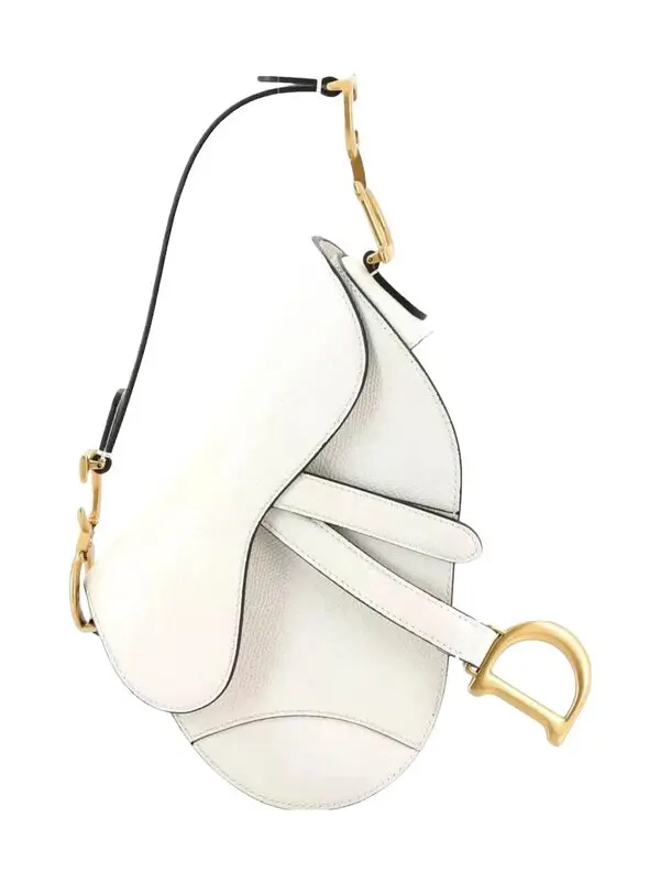 Dior Saddle Handbag Leather Mini Shoulder Bag - Neutrals