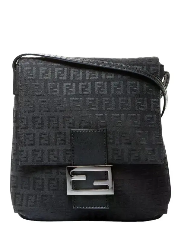 Fendi Zucca Canvas Cross Body Bag - Black