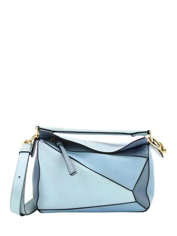 Loewe Puzzle Leather Small Satchel - Blue