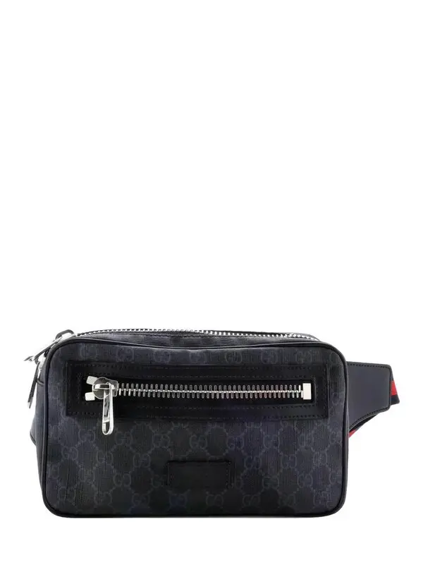 Gucci Gg Coated Canvas Small Belt Bag - Black