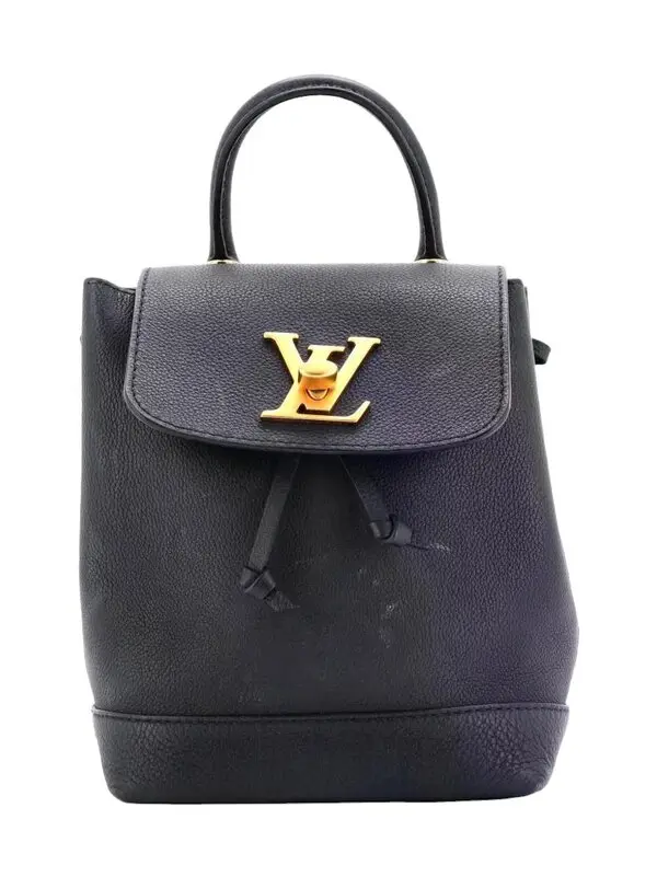 LOUIS VUITTON Lockme Leather Mini Backpack - Black