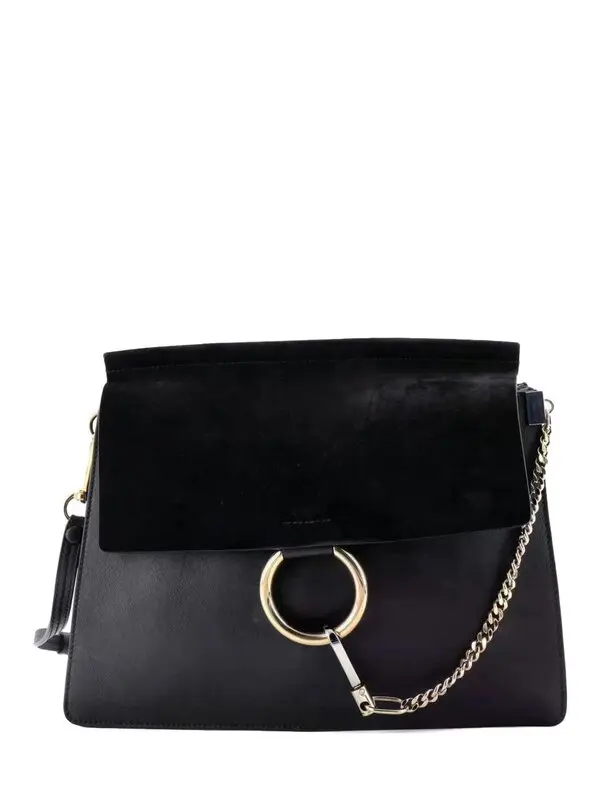 Chloé Faye Leather Medium Shoulder Bag - Black