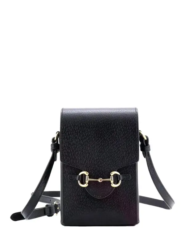 Gucci Horsebit 1955 Leather Mini Crossbody Bag - Black