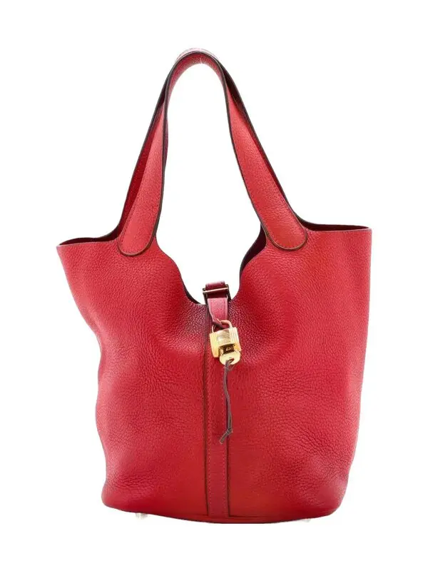 Hermès Picotin Lock Clemence Mm Bucket Bag - Red