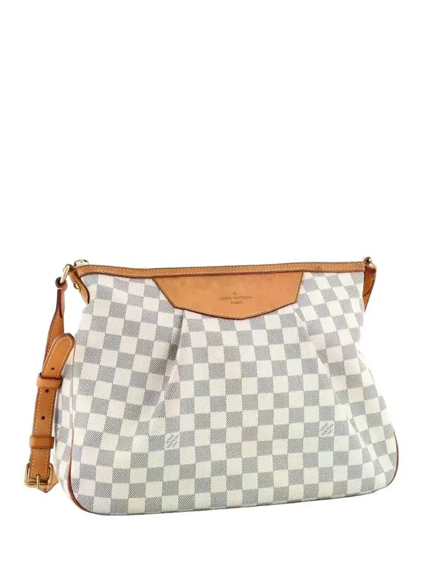 LOUIS VUITTON Siracusa Mm Damier Shoulder Bag - White