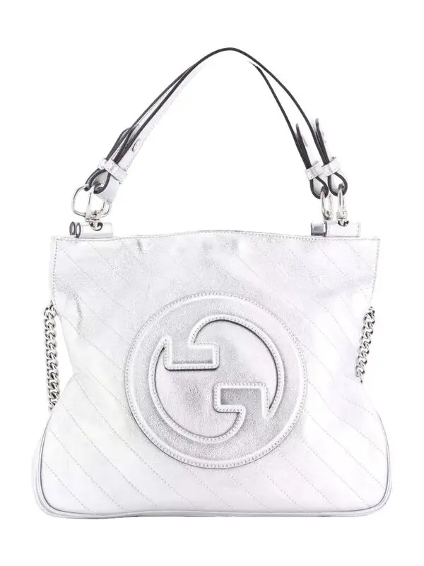 Gucci Blondie Small Tote Bag - Silver
