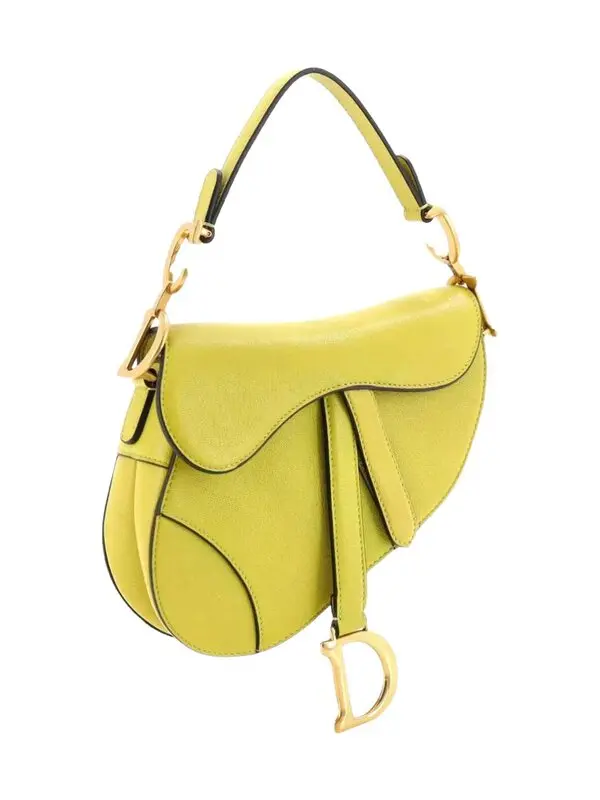 Dior Saddle Handbag Leather Mini Shoulder Bag - Green