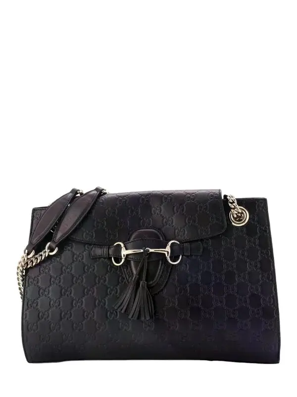 Gucci Emily Chain Flap Shoulder Bag - Black