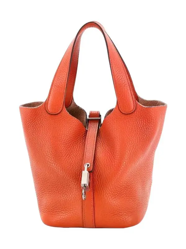 Hermès Picotin Lock Clemence Pm Bucket Bag - Orange