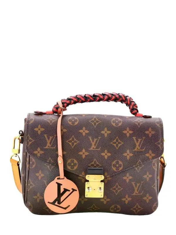 LOUIS VUITTON Braided Handle Pochette Metis - Brown