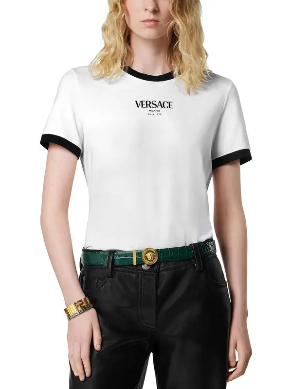 Versace Stretch Viscose Jersey T-shirt - White