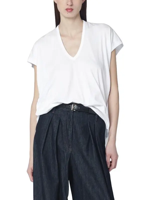 Dries Van Noten V-neck T-shirt - White