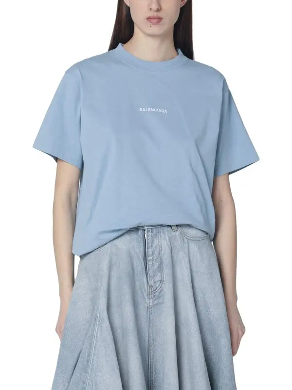 Balenciaga Medium Fit T-shirt - Light Blue