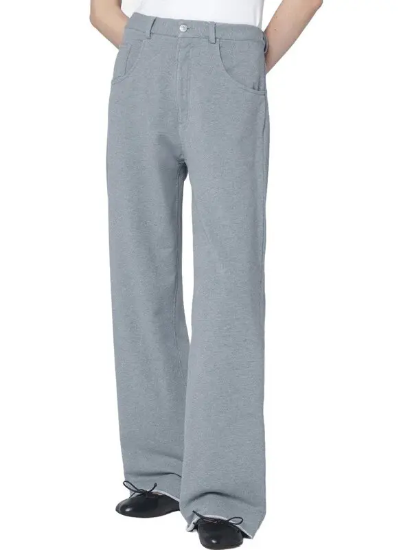 MAISON MARGIELA Mélange Cotton Trousers - Grey