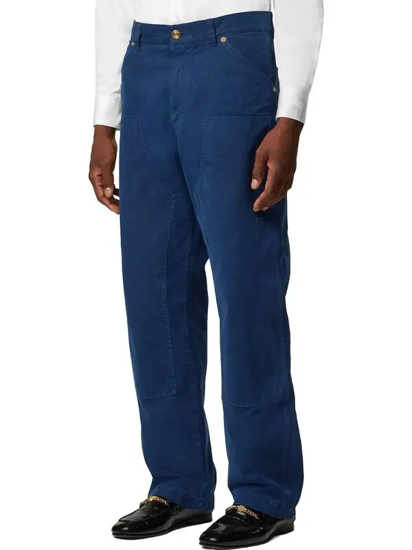 Versace Cotton Carpenter Trousers - Blue