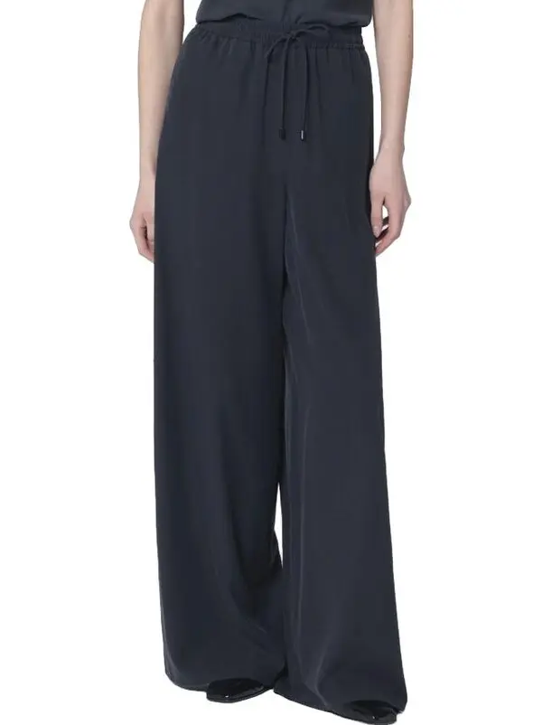Max Mara Wide-leg Silk Trousers - Blue