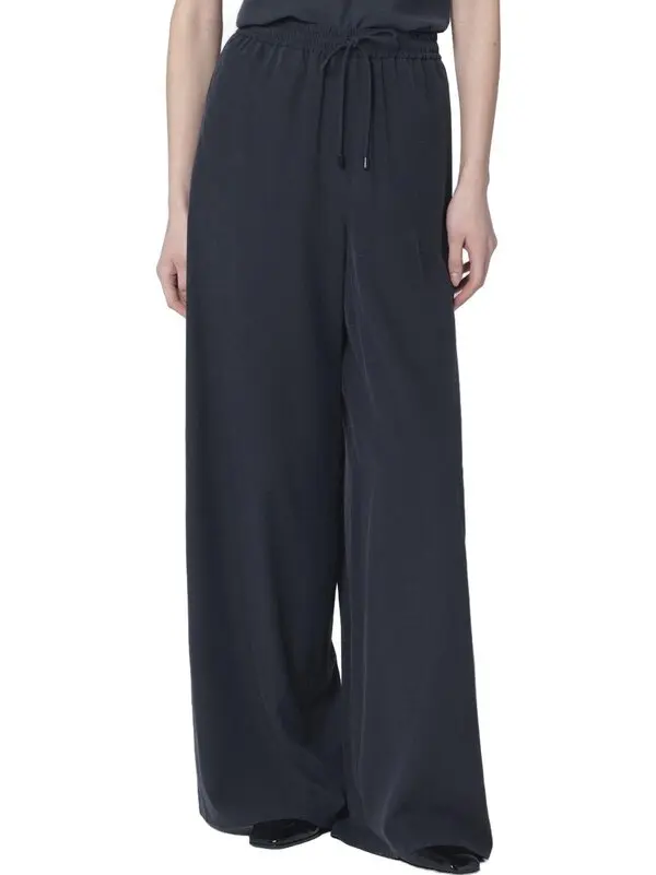 Max Mara Wide-leg Silk Trousers - Blue