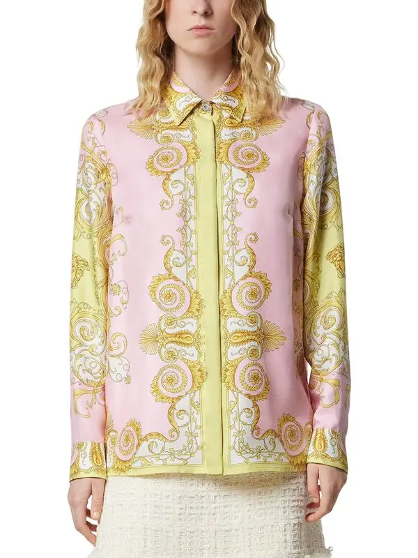 Versace Printed Silk Twill Shirt - Multicolor