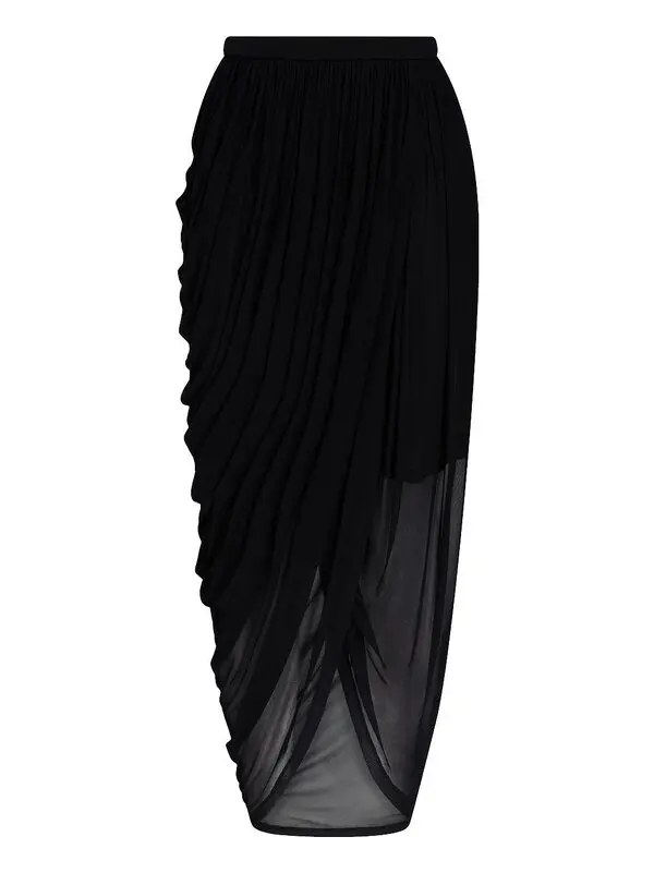 Zimmermann Draped Jersey Maxi Skirt - Black
