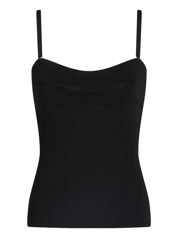 Zimmermann Ribbed-knit Top - Black
