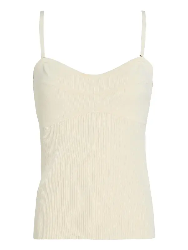 Zimmermann Ribbed-knit Top - Ivory