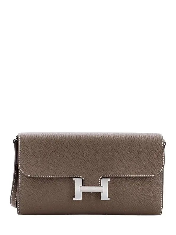 HERMES Constance To Go Wallet Epsom - Gray