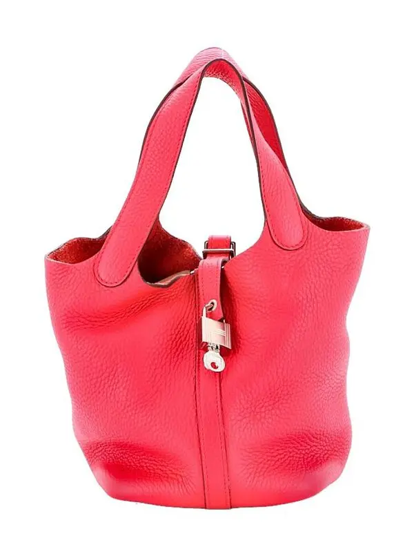 HERMES Pm Picotin Lock Bag Clemence - Pink