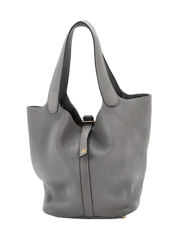 HERMES Mm Picotin Lock Bag Clemence - Gray