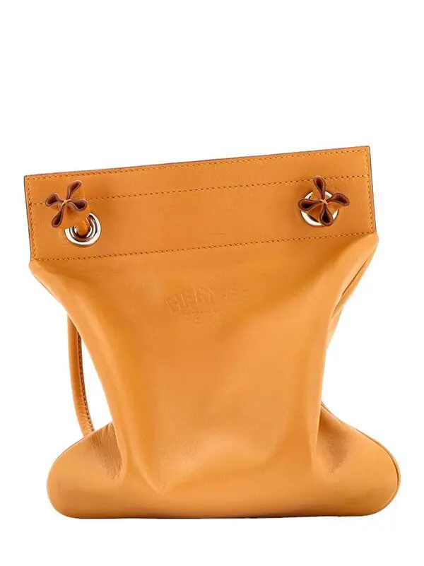 Hermès Aline Lambskin And Swift Bag - Brown