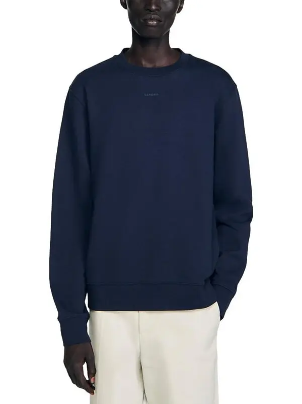 Sandro Regular Fit Logo Sweatshirt - Midnight Blue