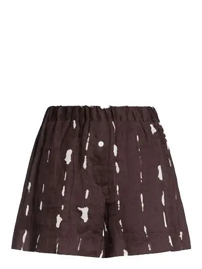 OTTOD'AME Ramie Shorts - Brown