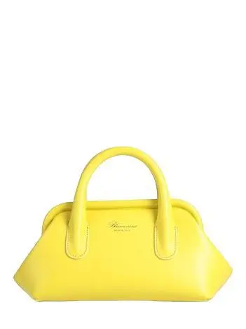 Blumarine Leather Tote With Detachable Shoulder Strap - Yellow