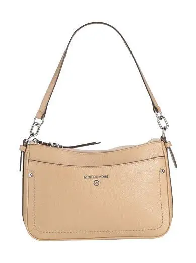 Michael Kors Leather Baguette Bag - Beige