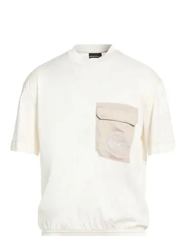 Emporio Armani T-shirt Size Lyocell, Cotton - White