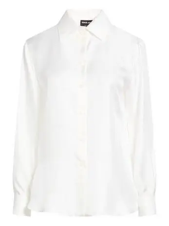 Giorgio Armani Satin Shirt - White