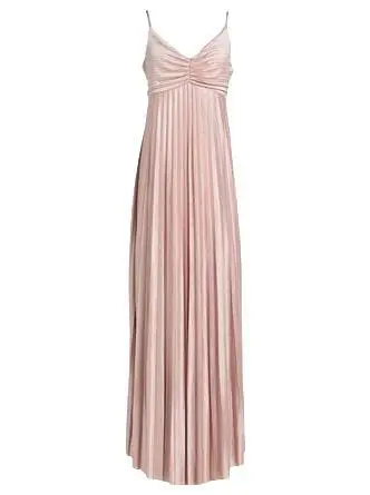 VICOLO Maxi Pleated Dress - Pink