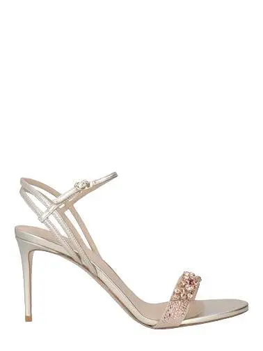 LE SILLA Sandals In Leather With Appliqués - Rose Gold