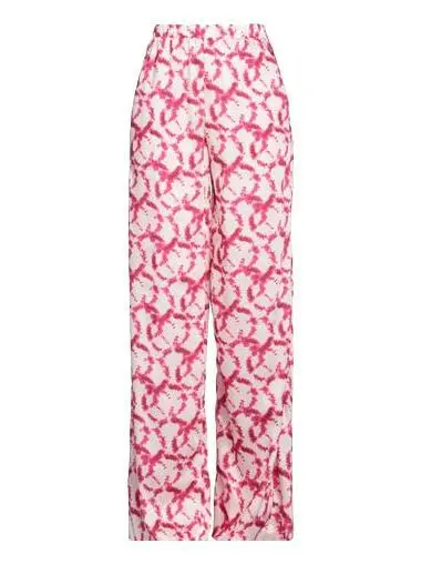 JIJIL Wide-leg Satin Pants With Tie-dye Print - Fuchsia