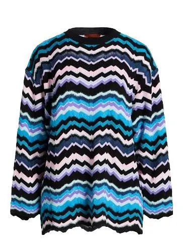 Missoni Sweater In Viscose, Wool, And Polyamide - Blue