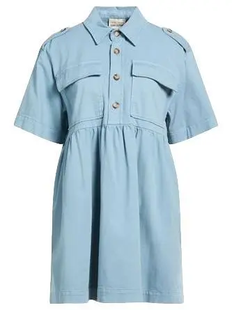 SEMICOUTURE Mini Shirt Dress - Blue