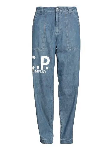 C.P. COMPANY Tapered Jeans With Logo - Blue