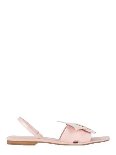ZINDA Leather Slingback Sandals - Pink