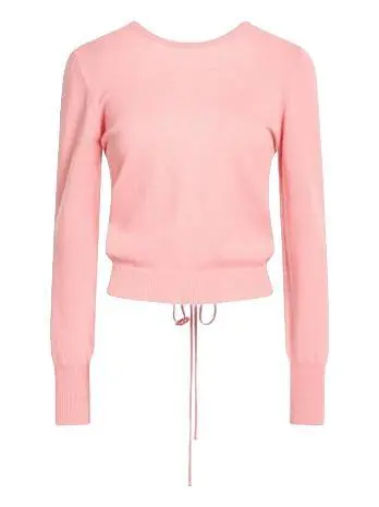 SOLOTRE Crewneck Cashmere Sweater - Salmon Pink